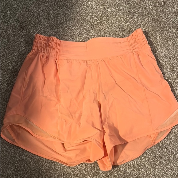 lululemon athletica | Shorts | Lululemon Athletica Orange Athletic ...